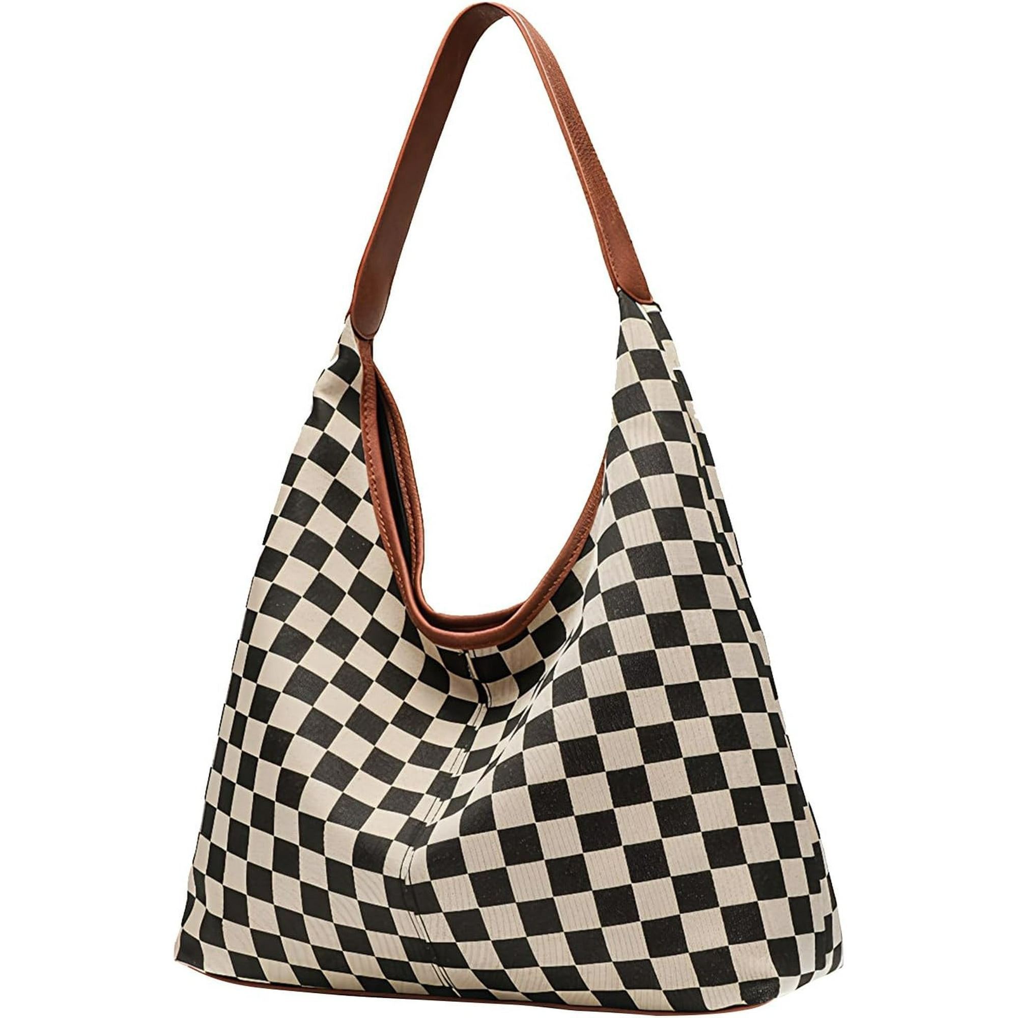 Click here for Flafree Checkered Hobo Bag Tote Handbag For Women... prices