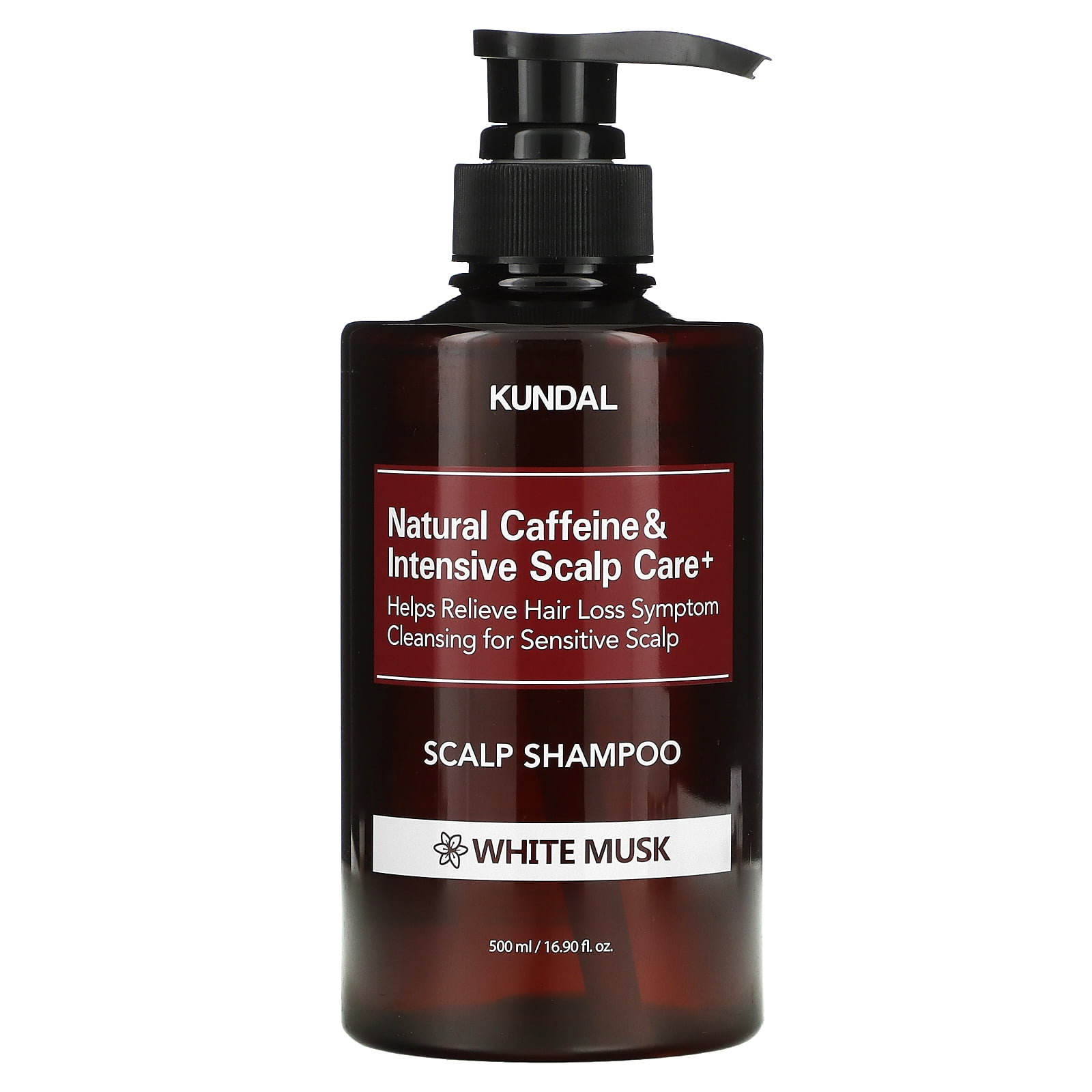 Natural Caffeine & Intensive Scalp Care+ Shampoo, White Musk, 16.9 fl ...
