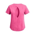Open Back Workout Tops for Women 2026 Summer Short Sleeve Crewneck ...