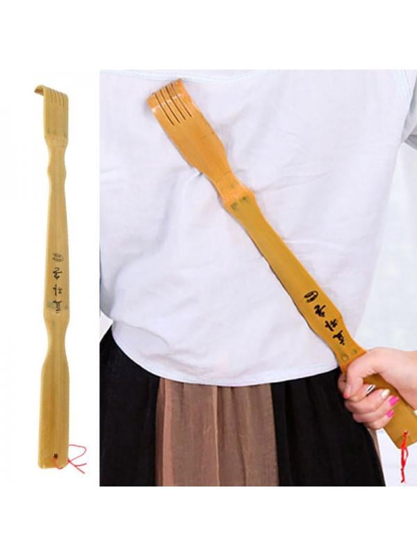 Bamboo Wood Back Scratcher Massager 17.5" Sturdy Stick Roller - Walmart ...