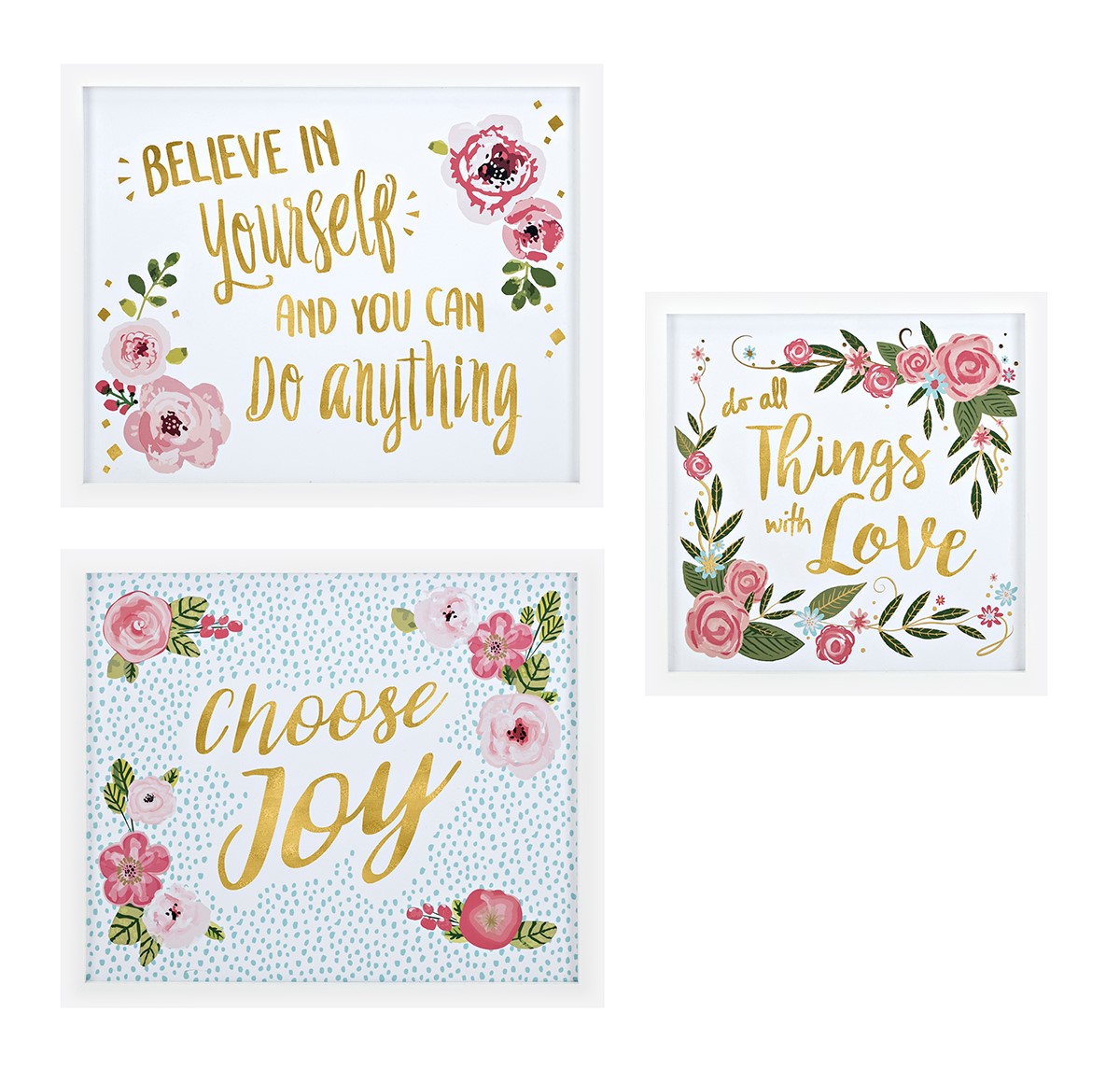 Bestina Gold Foil Wall Decor - Set of 3 - Walmart.com