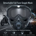 Detachable Full Face Goggle Mask, Anti-Fog Windproof Face Protection ...