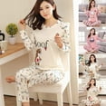 Ladies Womens Long Sleeve Top Nightwear Pajamas Pyjamas Set J8S1 ...