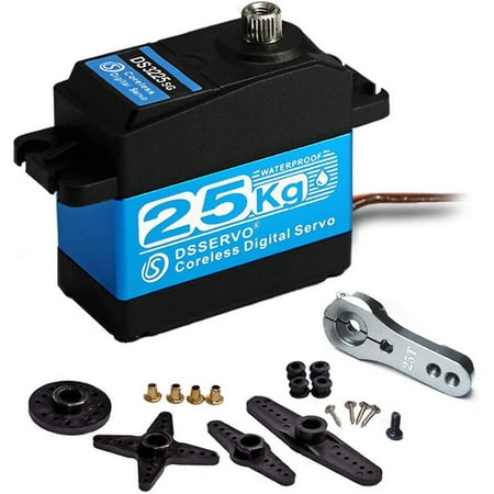 25.5kg/0.07s Coreless Digital Servo Motor 7.4V High Voltage Stainless ...