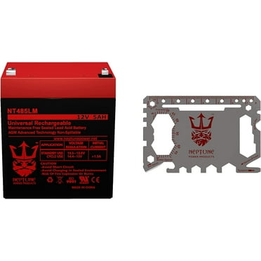 12V 5Ah Home Alarm Battery with F1 Terminals Compatible with ...