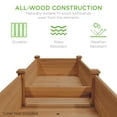 Best Choice Products Wooden Large Raised Garden Bed, 72x23x30in ...
