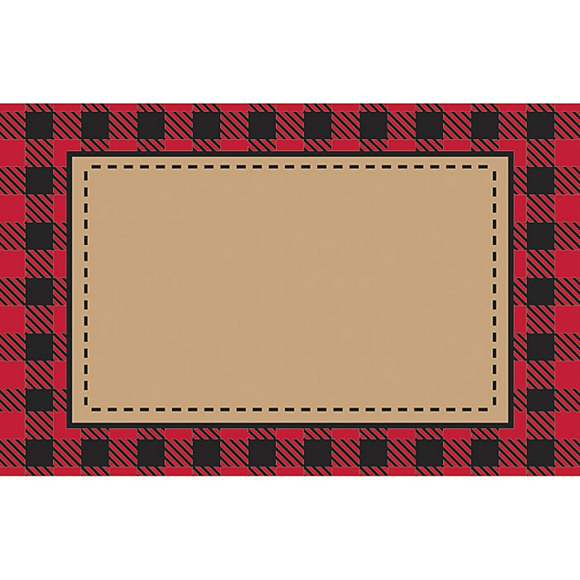 Black and Red Checkered Border Enclosure Cards / Gift Tags - 3 1/2in. x ...
