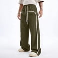 AGKIZG Solid Color Men's Jogger Pants Loose with Pockets Drawstring ...