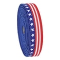 4th Of July Patriotic Ribbon 2m & Stripes Linen Ribbon Red White Blue ...