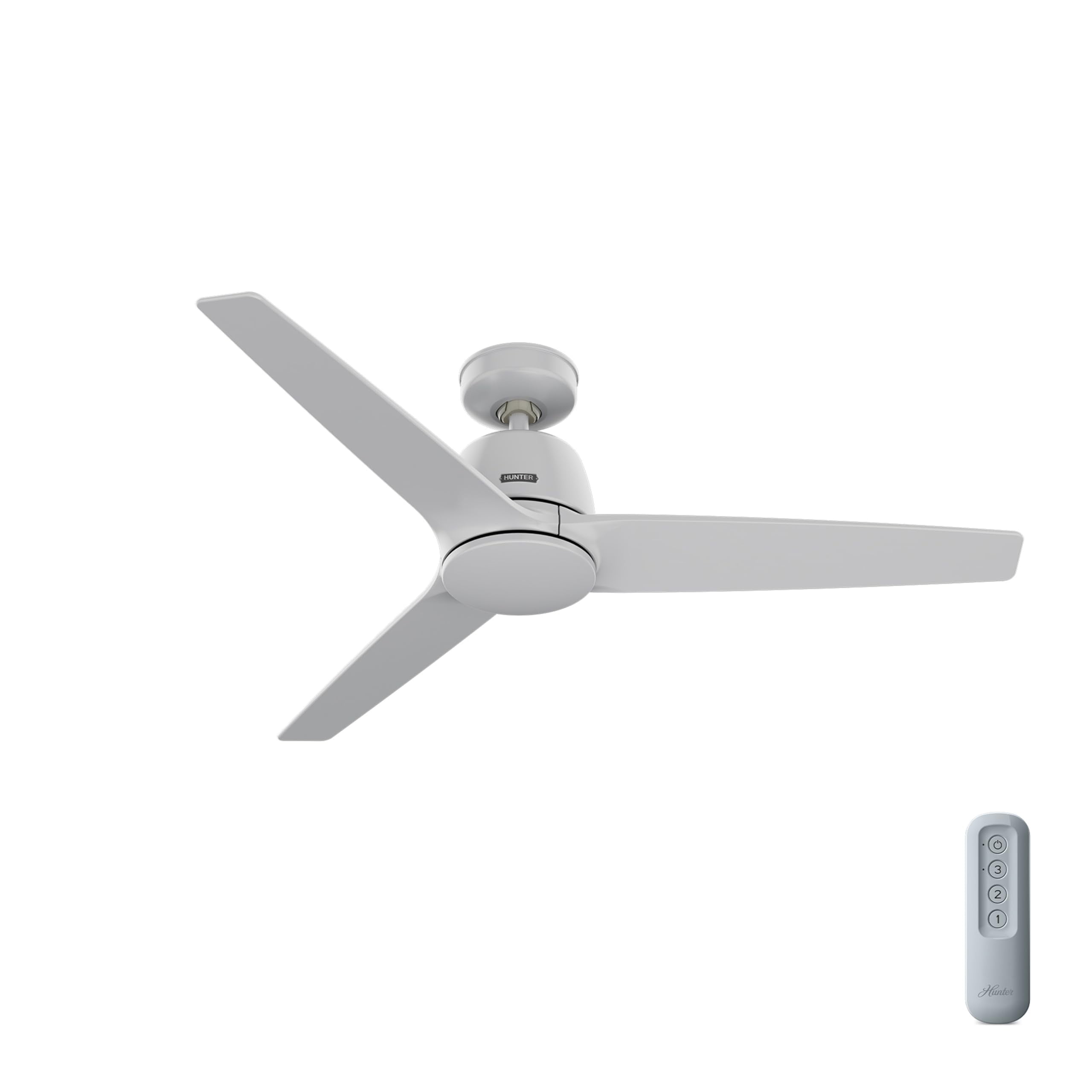 Restored Hunter Fan 52 inch Dove Grey Indoor Ceiling Fan with Remote ...