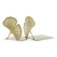 2Pcs Hollowed Leaf Book End For Shelves Heavy Duty Metal Book End Book ...