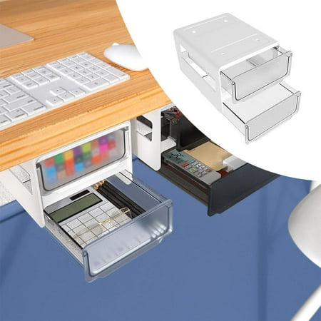 Self Stick Table Storage Box Table Storage Box Table Organizer Pull Out ...