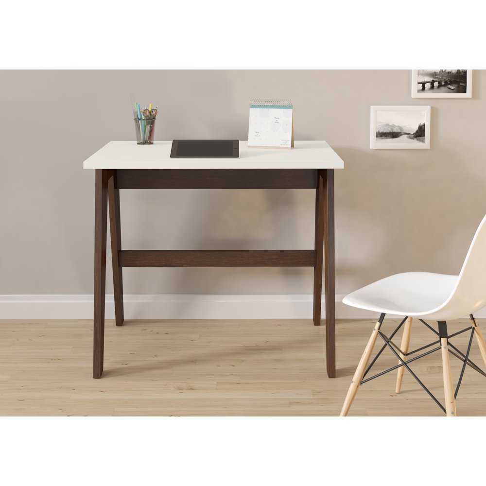 Trendline 26107 Off-white Wood and Laminate Home Office Desk - Walmart ...