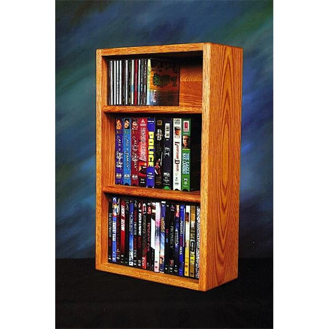 Solid Oak desktop or shelf for CDs and DVDs- VHS Tapes - Walmart.com