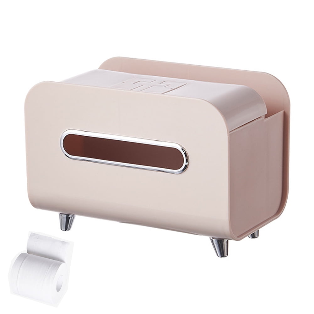 Tissue Box Cover Holder with Storage Napkin Tissue Box Multi-Function ...