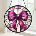 Bow Design Window Suncatcher – Decorative Round Glass Style Art ...