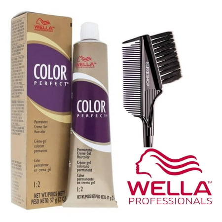 5/0 (5N) Light Brown , COLOR PERFECT by WELLA Permanent Creme Gel ...
