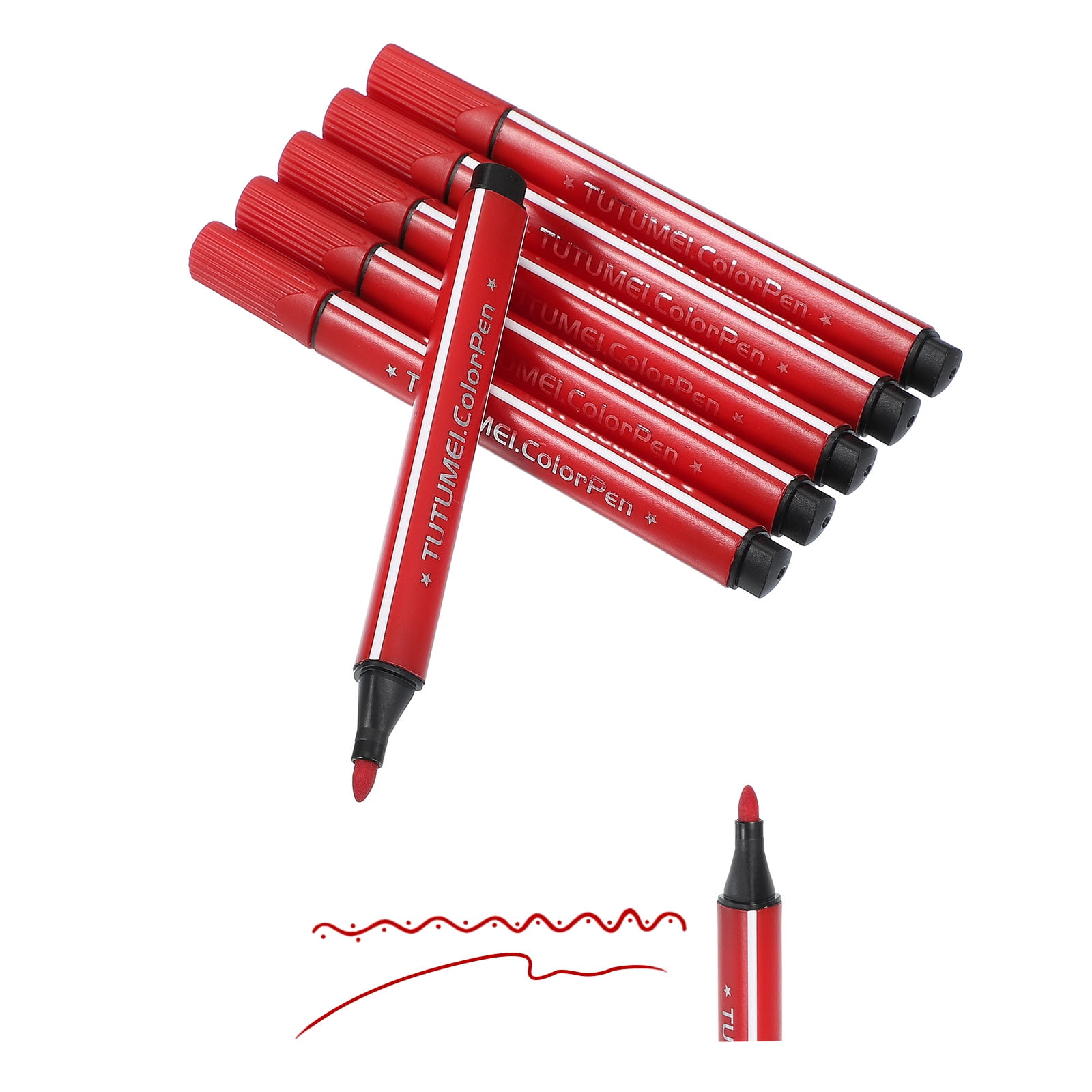 Click here for Uxcell Colored Markers  Red 6 Pack Washable Colori... prices