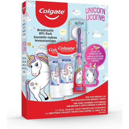 Colgate Kids Toothbrush Set with Toothpaste, Unicorn Gift Pack ...