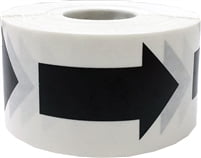 Black Arrow Stickers, 2 x 1 Inches in Size, 500 Labels on a Roll ...