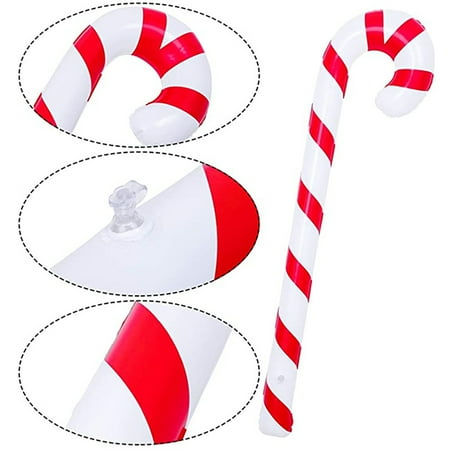 TB&W Inflatable Candy Canes PVC Candy Canes Balloons Costume Prop (90cm ...