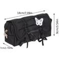 Chic Ballet Bow Pencil Case - Large Capacity Solid Color Stationery Box ...