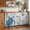 Blue Sea Turtle Cabinet Curtains 28" W x 51" L Beach Happy Place ...