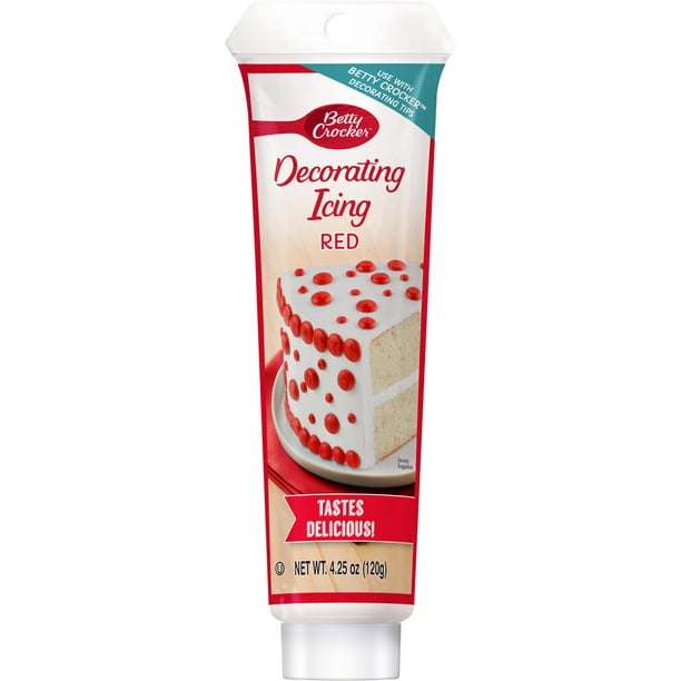 Betty Crocker Decorating Icing Tube, Red, 4.25 Ounces - Walmart.com ...