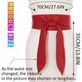 Black Obi Belt Wide Leather Wrap Belts Fashion Corset Belt Accessories ...