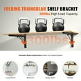 KFFKFF 24" Long 2-Piece Folding Shelf Brackets Rolling Shelf Brackets ...