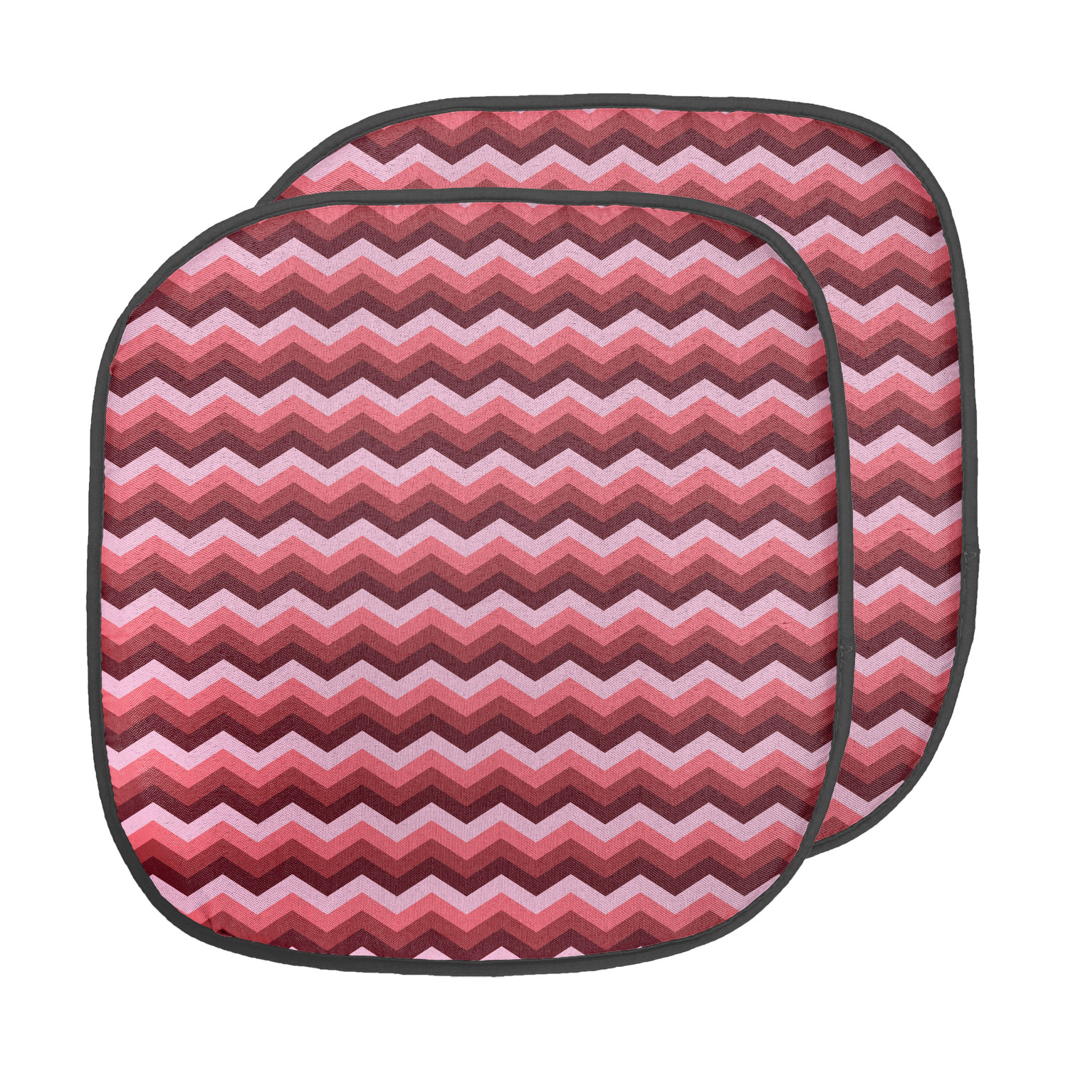 Chevron Chair Seating Cushion Set of 2, Zigzag Colorful Chevron ...