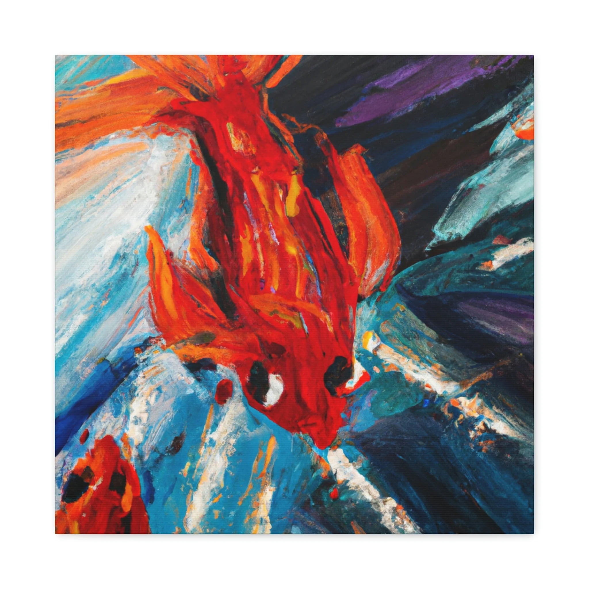 Goldfish in Expressionism - Canvas - Walmart.com