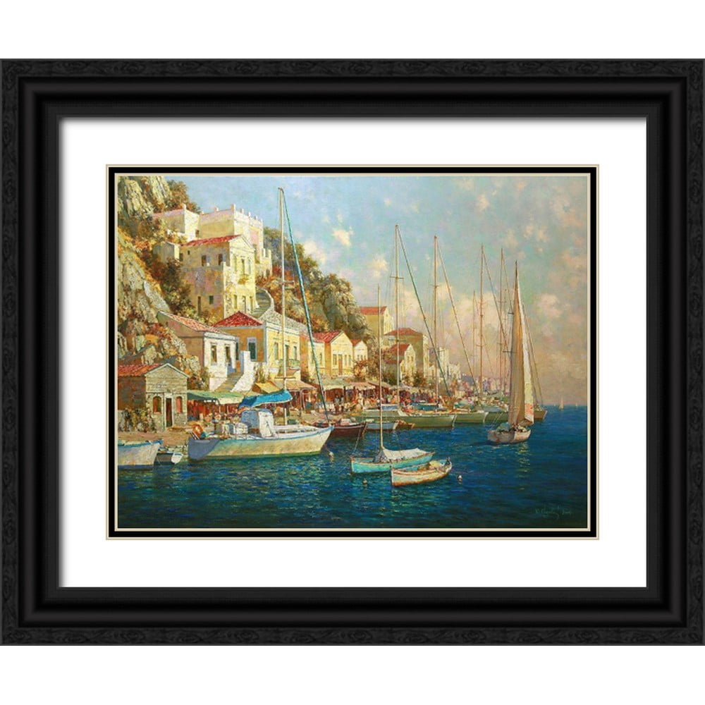 Obuchovsky, Yury 14x12 Black Ornate Wood Framed with Double Matting ...
