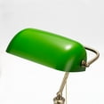 Yansun Retro Glass Desk Lamp Traditional Table Lamp With Green Retro Glass Shadeandbrass Base