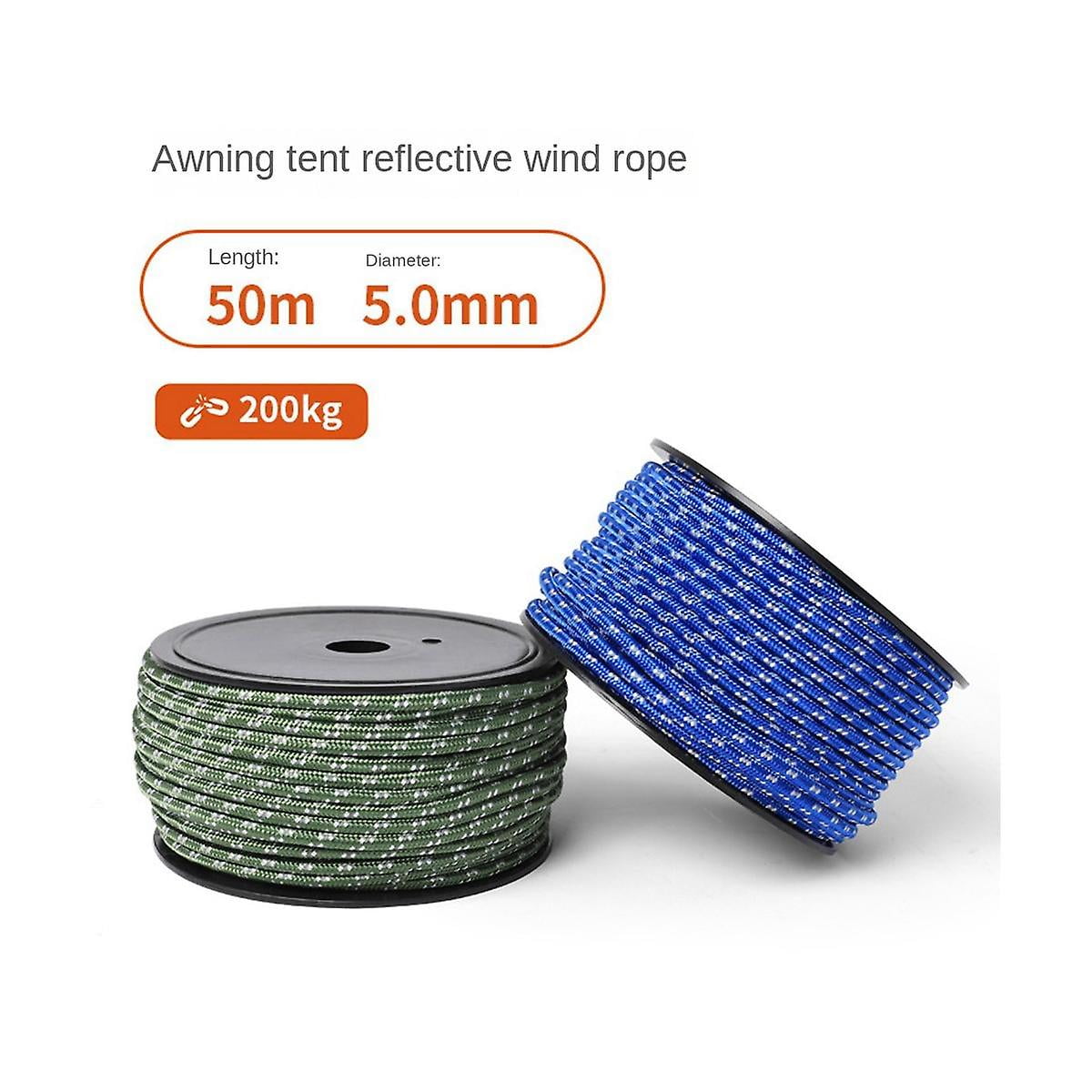 Cuerdas para carpas al aire libre PENGJJMXG Rollo Cuerdas reflectantes ...