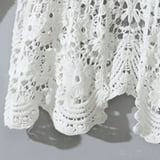 Women Long Sleeve Cardigan Hollow Crochet Floral Sweater Coat Beach ...