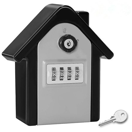 Key Safe Wall Mounted Key Box With Digital Code & Emergency Keys, Large ...