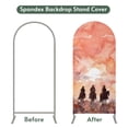 Cowboys on Horses Arch Backdrop Cover, 4FT, Watercolor Western Art ...