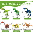 Dinosaurs Building Set Toys, 6-IN-1 Dinosaur Building Blocks Set for ...