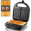 FOHERE 3-in-1 Mini Toaster Machine, Sandwich Maker, Waffle Maker ...