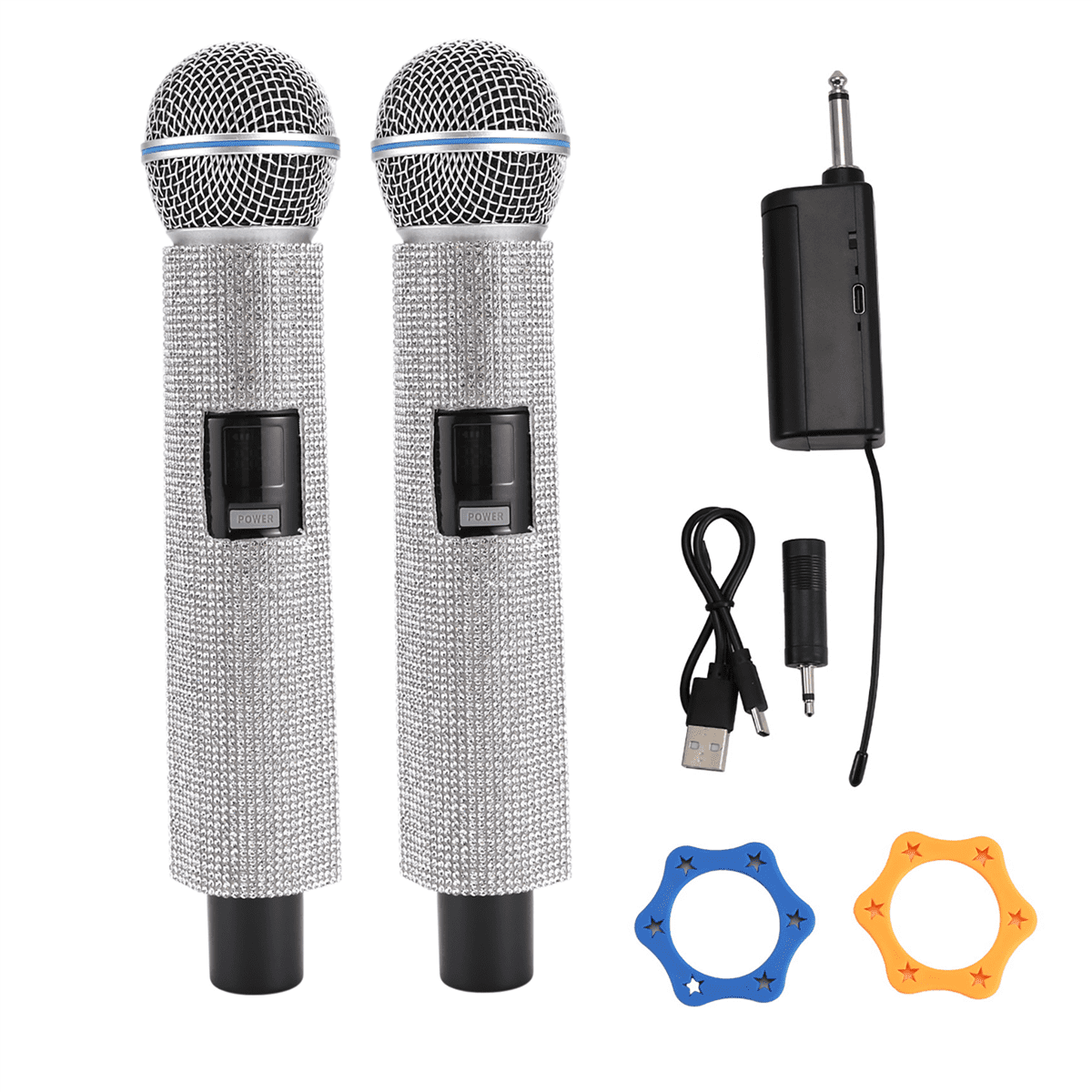 Micrófono Dinámico de Mano Inalámbrico, Micrófono de Karaoke con ...