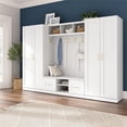 Bush Furniture Hampton Heights Full Entryway Storage Set, White ...