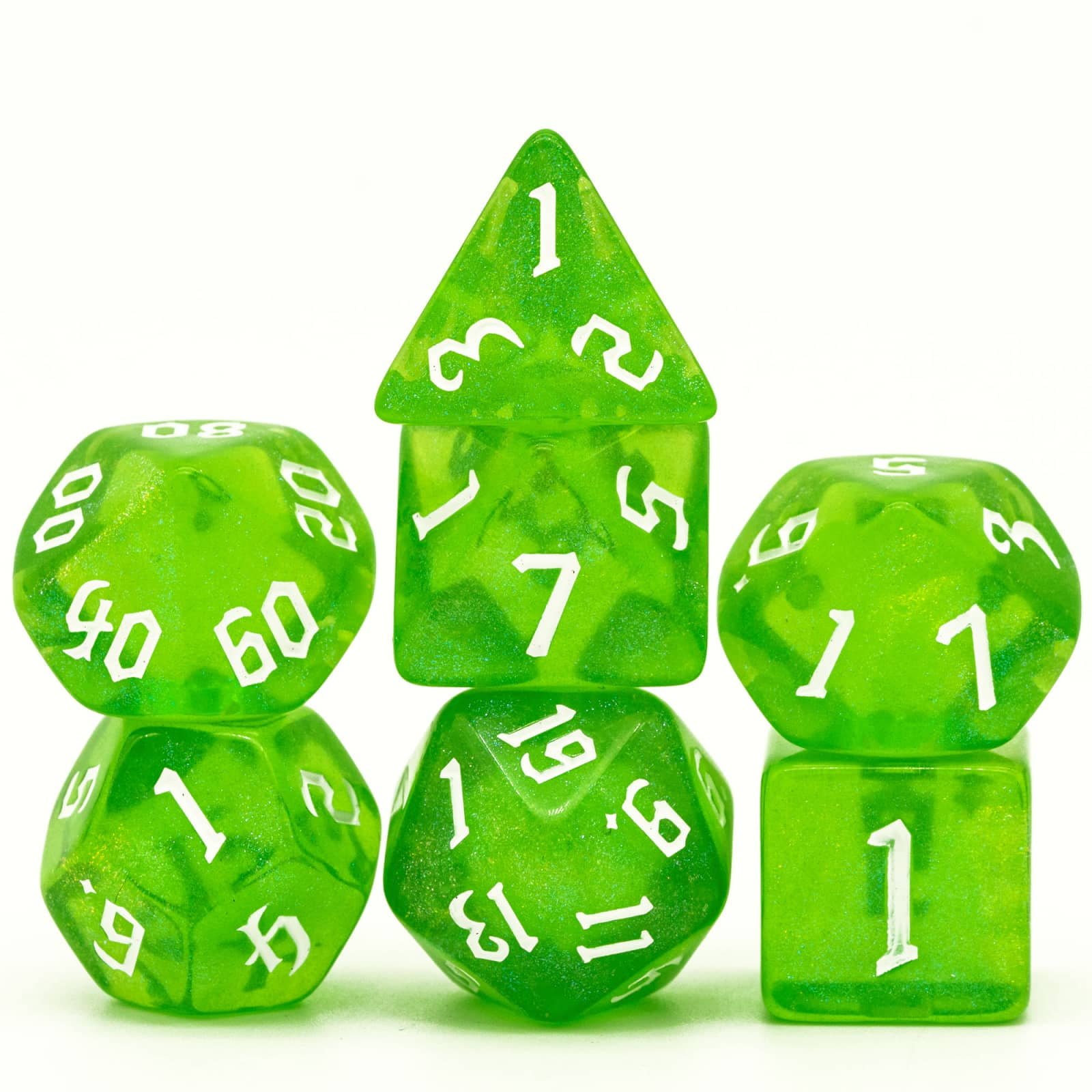 Cusdie 7-Die Acrylic DND Dice, Sickle Font Polyhedral Dice Set for Role ...