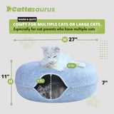 Cattasaurus Peekaboo Cat Cave Tunnel Bed for Cats up to 45 lbs (Light Gray, Jumbo) - Walmart.com