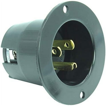 Journeyman-Pro 5278 15 Amp 125 Volt, Flanged Inlet, Black Commercial ...