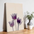Canvas Wall Art Abstract Purple Canvas Art Print Tulip Ray Beige ...
