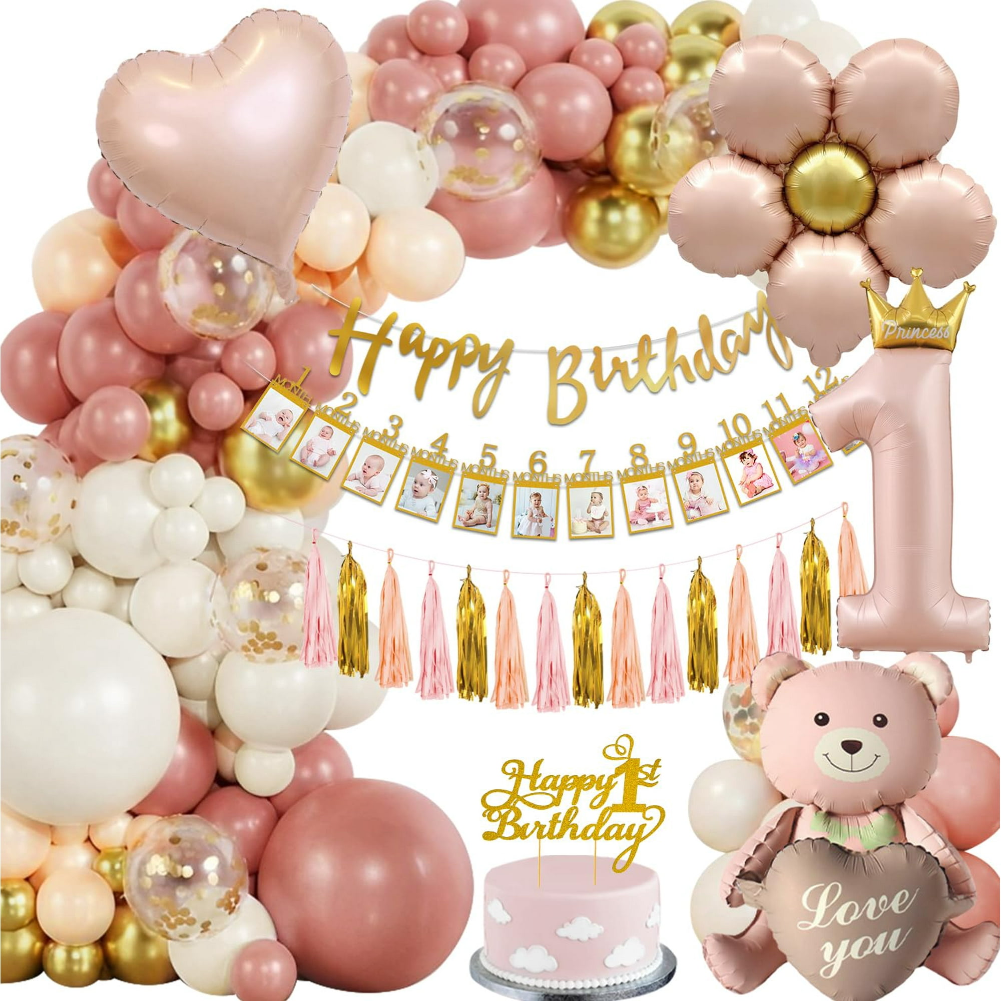 Click here for Yansion First Birthday Decorations For Girl  1st B... prices