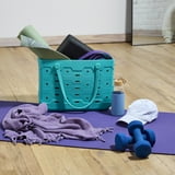 Mainstays Large All Purpose Flex Laundry Tote, Teal – Waterproof ...