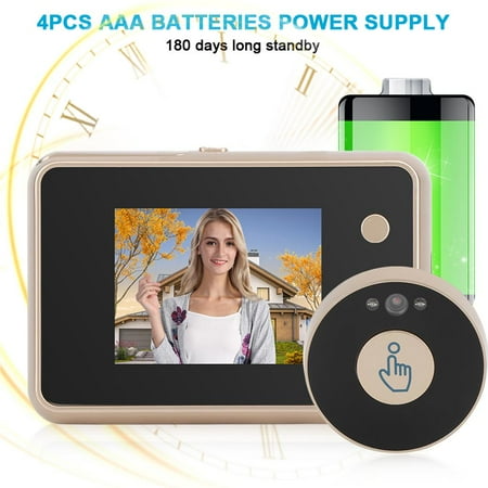 2.8in Smart Door Viewer 2 IR Lights Display Door Viewer 720P Night ...