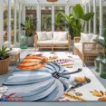Area Rug 3x5ft, Autumn Pumpkin Leaf Bird Washable Rugs for Living Room ...